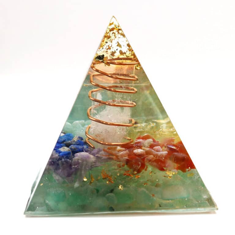 Natural Seven Chakra Stones Energy Chakra Pyramid