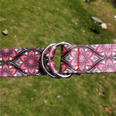Adjustable Blue Mandala Pattern Printed Yoga Stretch Strap Belt