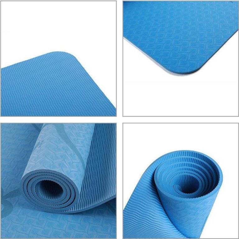 Cobalt Blue Fitness & Sports Yoga Mat with Position Line TPE