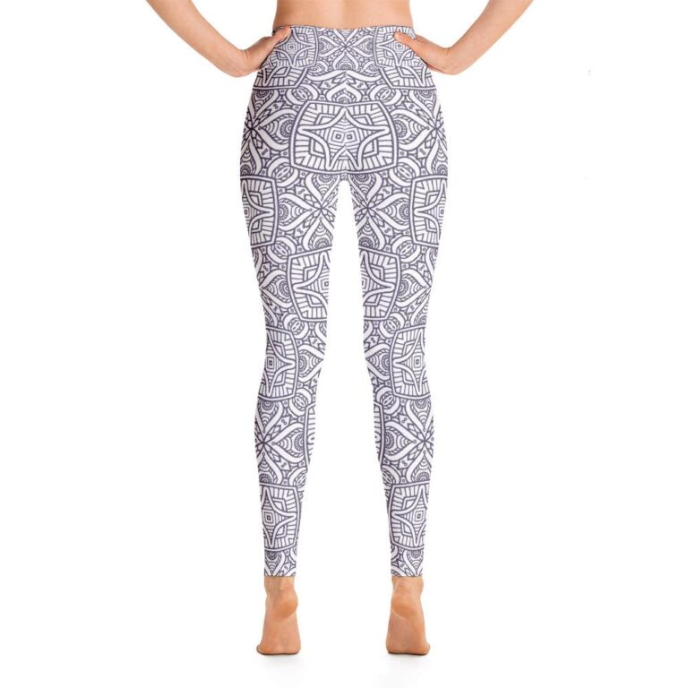 High Waist Traditional Boho Mandala Pattern Yoga Pants Leggings