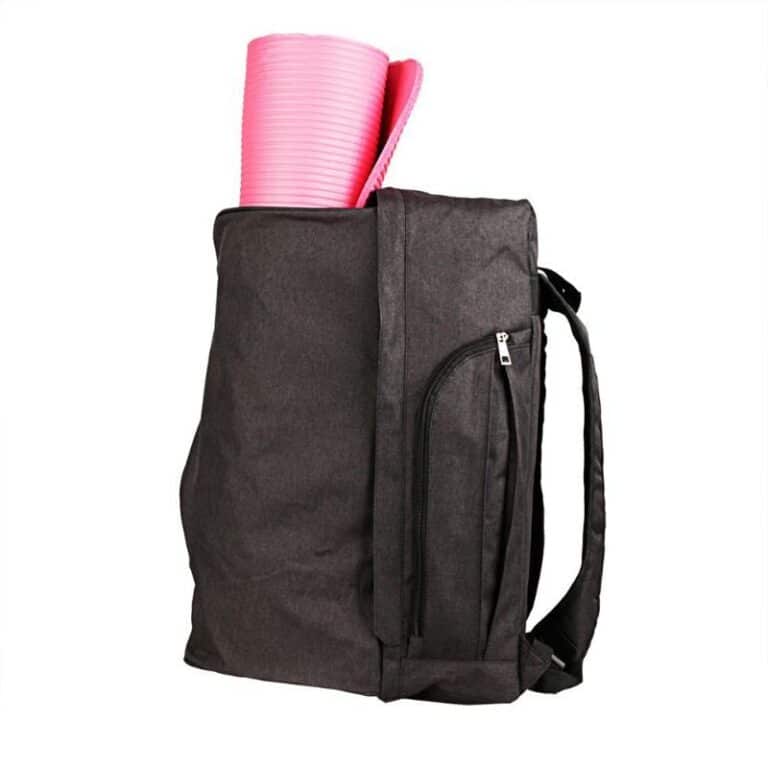 Ultralight Large Capacity Black Yoga Mat Bag Knapsack Backpack