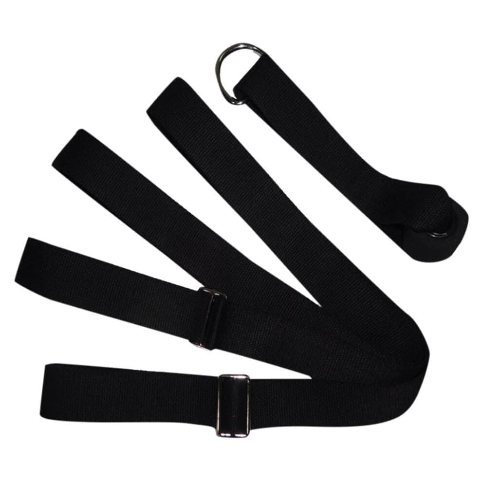 Versatile Onyx Black Yoga Flexible Nylon Strap for Extended Stretches