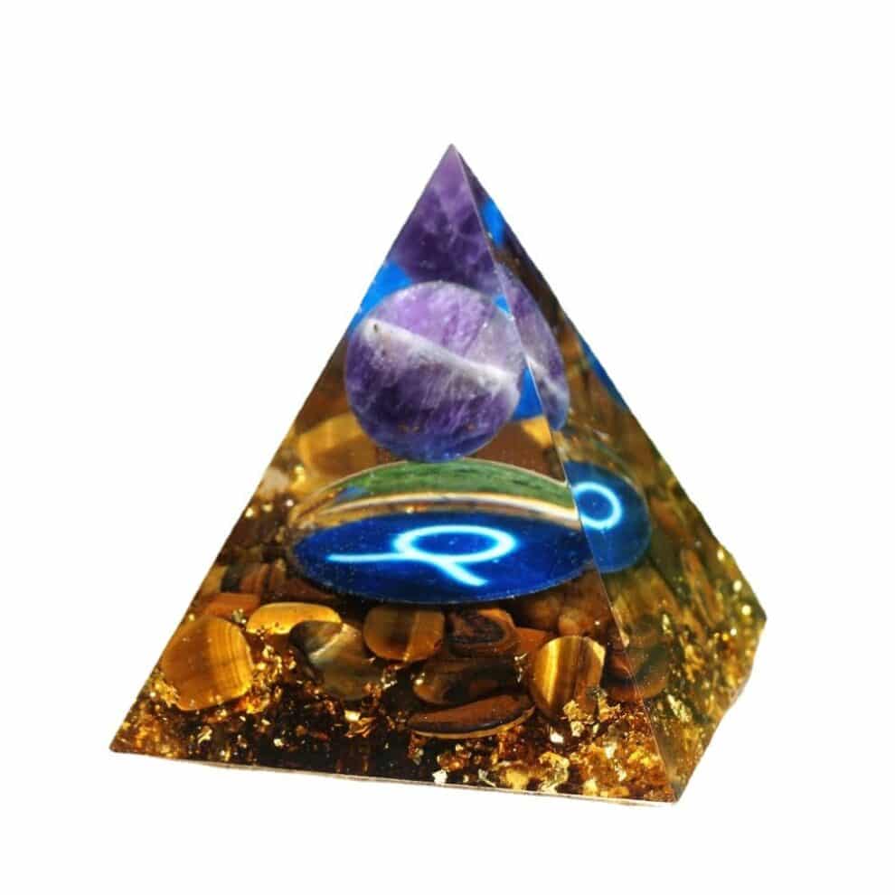 Taurus Zodiac Symbol Energy Orgone Chakra Pyramid - Chakra Galaxy