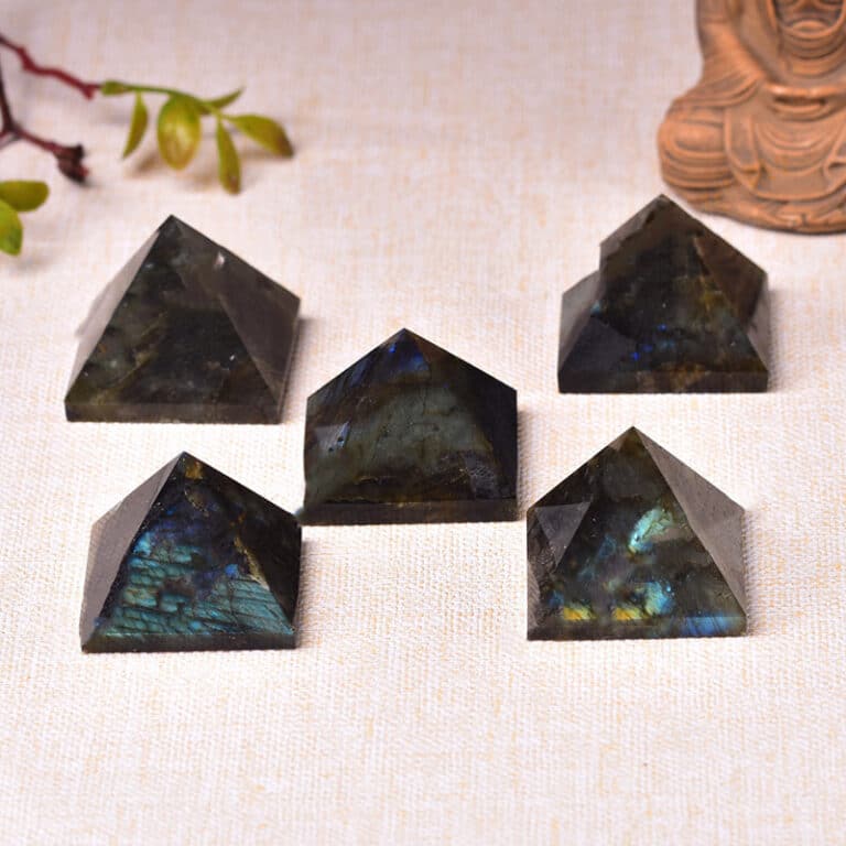 Natural Labradorite Spiritual Orgone Chakra Pyramid