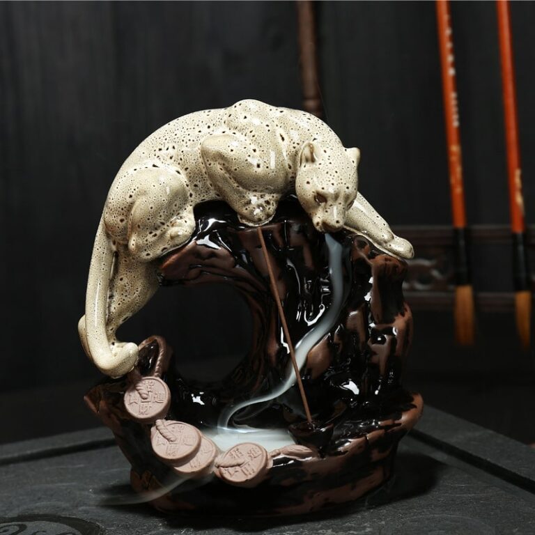 Spirit Animals Design Ceramic Waterfall Backflow Incense Burner