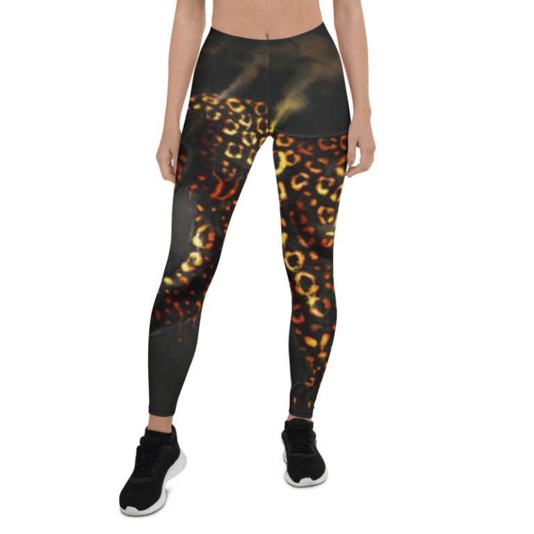 Black Gold Leopard Print Leggings & Yoga Pants